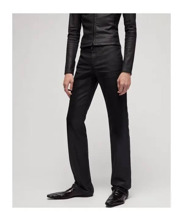 Gucci Coated Stretch Cotton Twill Denim Pants