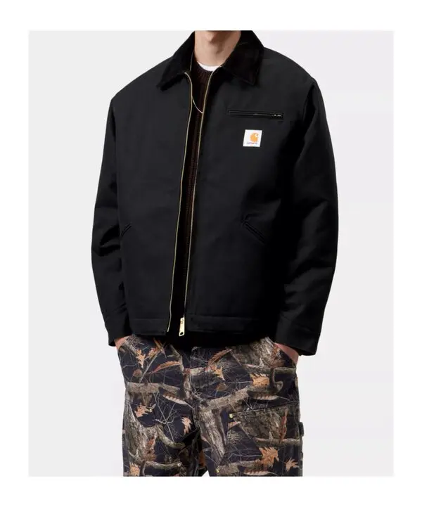 Carhartt Work In Progress Og Detroit Logo-patch Zip-up Shirt Jacket