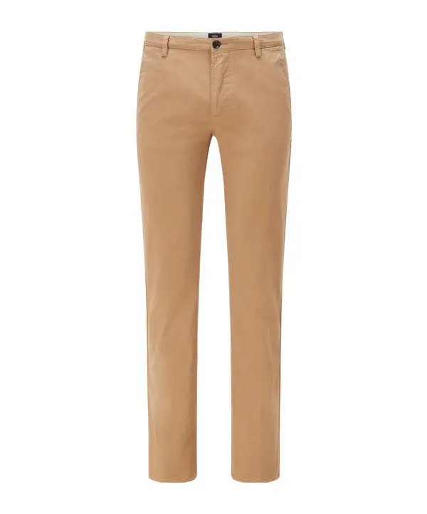 Hugo Boss Light Camel Chino Trousers - Nude