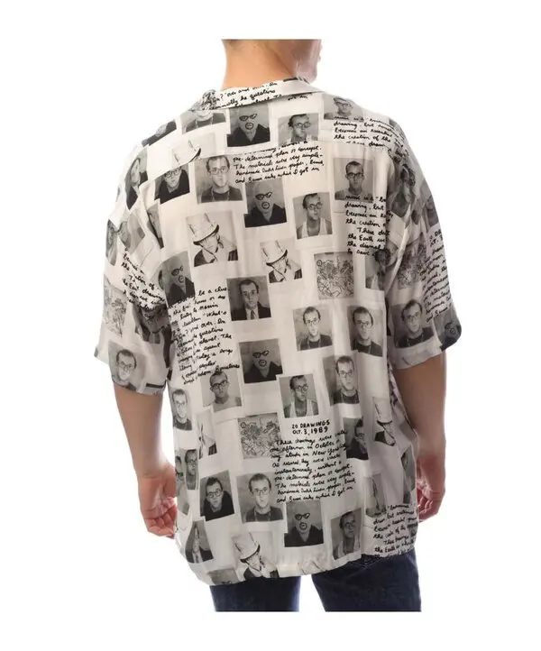 Hugo Boss Blackwhite Portraittext Print Shortsleeve Shirt