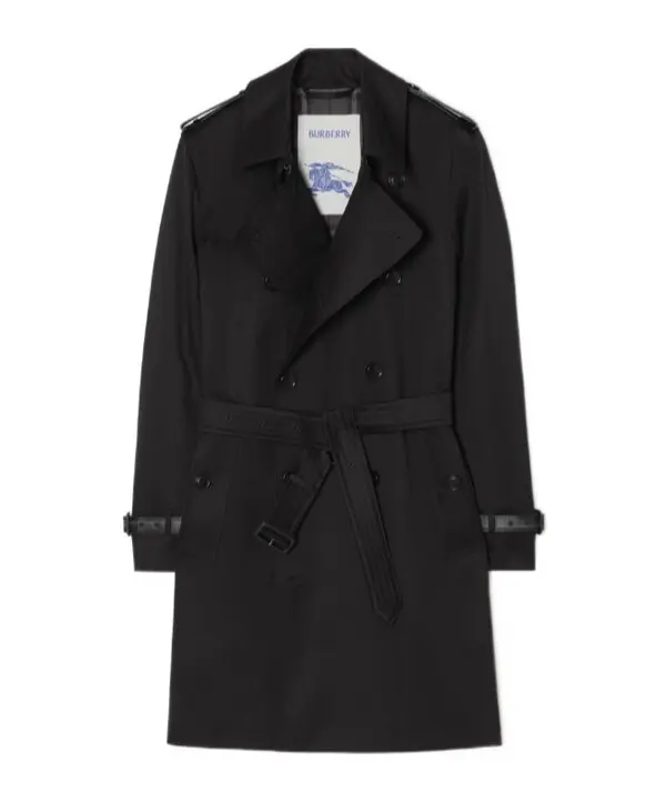 Burberry Mid-length Kensington Trench Coat - Black