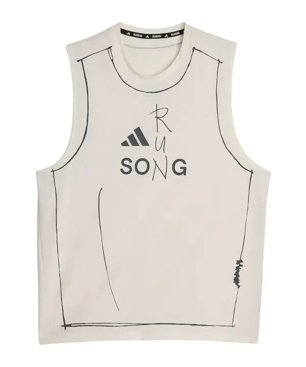 ADIDAS ORIGINALS Fun Graffiti Print Tank Top - White