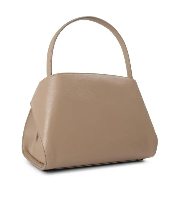 FERRAGAMO Solid Color Top Handle Bag - Brown