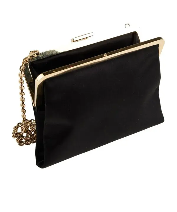 Dolce & Gabbana Satin Clutch With Chain Strap