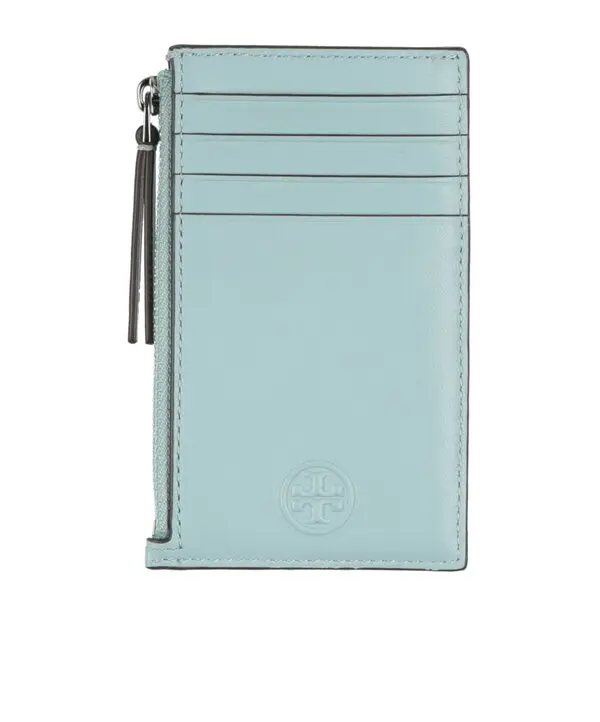 Tory Burch Minimalist Solid-color Leather Card Holder