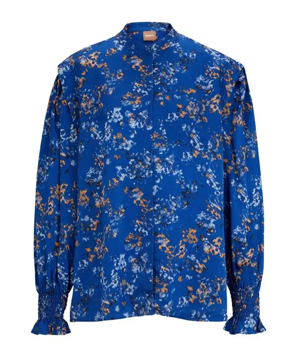 Hugo Boss Cobaltblue Floralprint Blouse