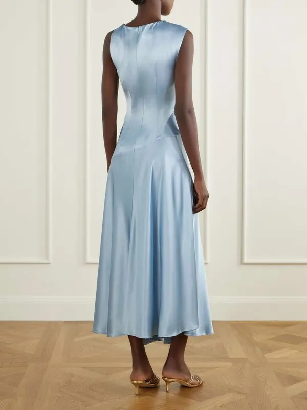 Aje Siren Embellished Satin Maxi Dress