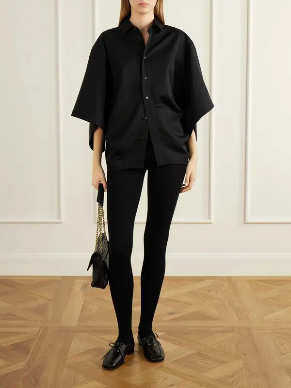 Bottega Veneta Logo-embroidered Knitted Wool Leggings