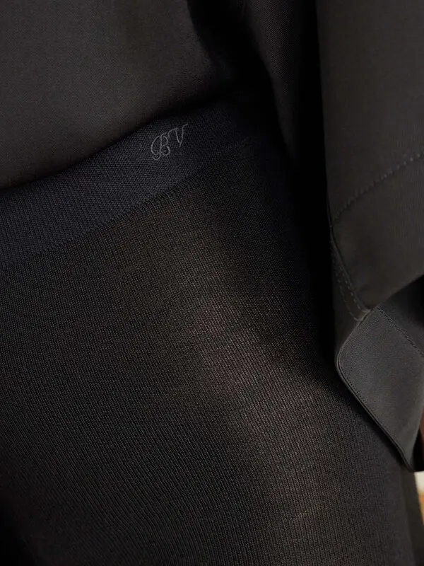 Bottega Veneta Logo-embroidered Knitted Wool Leggings