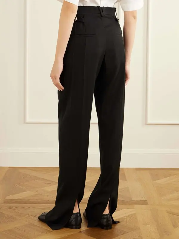 Bottega Veneta Wool Grain De Poudre Straight-leg Pants