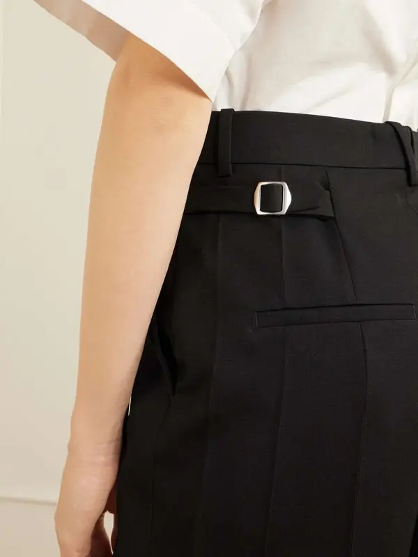 Bottega Veneta Wool Grain De Poudre Straight-leg Pants