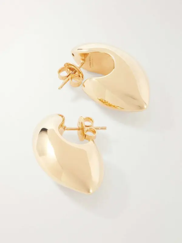 Bottega Veneta Sterling Silver -tone Hoop Earrings