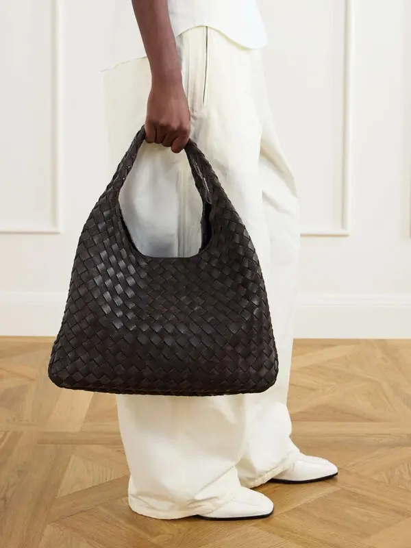 Bottega Veneta Bell Large Intrecciato Leather Shoulder Bag