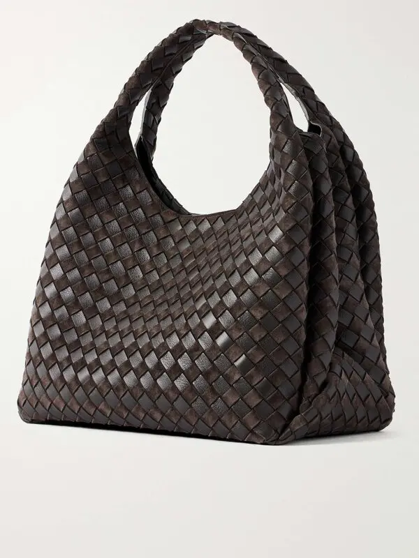 Bottega Veneta Bell Large Intrecciato Leather Shoulder Bag