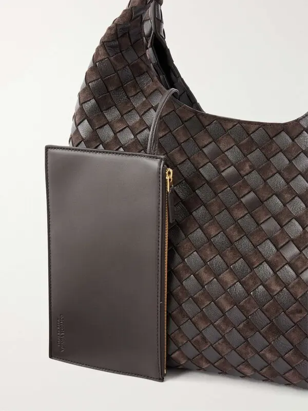 Bottega Veneta Bell Large Intrecciato Leather Shoulder Bag