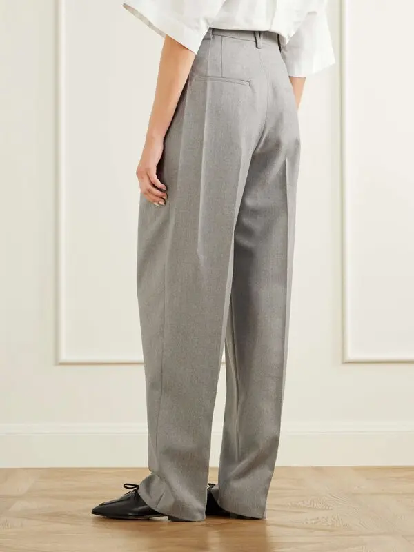 Bottega Veneta Wool Flannel Straight-leg Pants