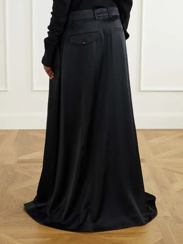 ANN DEMEULEMEESTER Kaisa Duchesse-satin Maxi Skirt