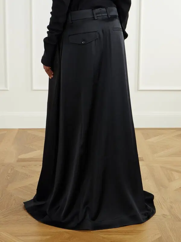 ANN DEMEULEMEESTER Kaisa Duchesse-satin Maxi Skirt