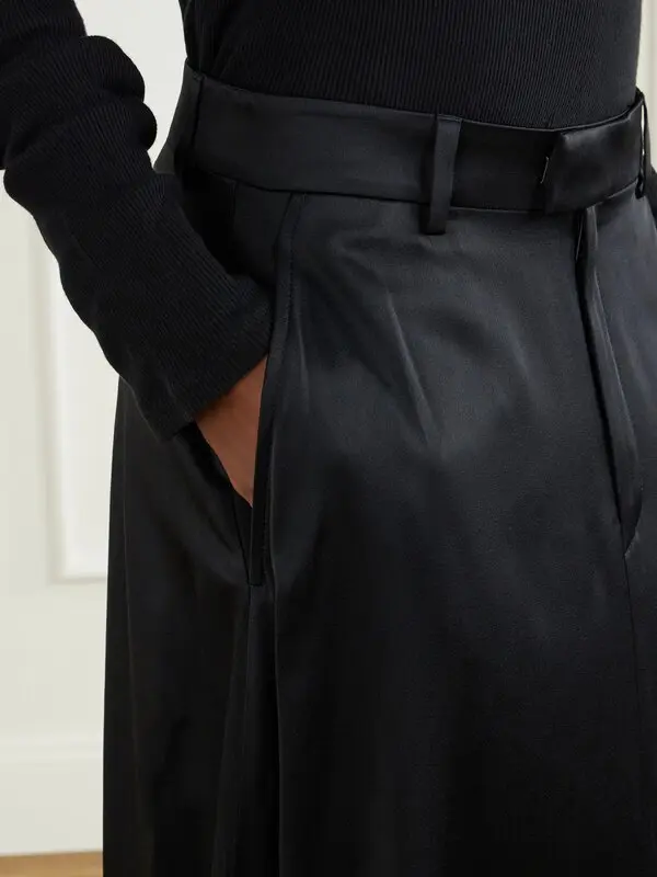 ANN DEMEULEMEESTER Kaisa Duchesse-satin Maxi Skirt