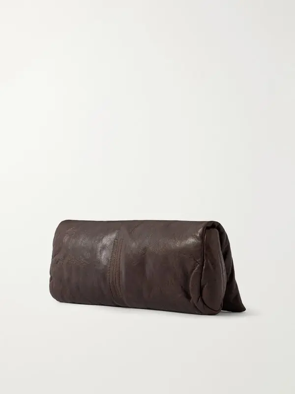 Rick Owens Crinkled Leather Clutch
