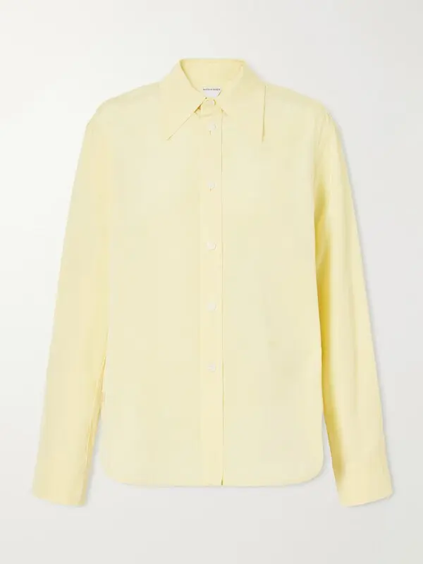 Bottega Veneta Silk-blend Shirt - Yellow