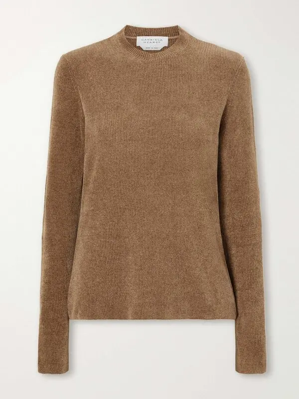 Gabriela Hearst Ribbed Silk Crewneck Sweater