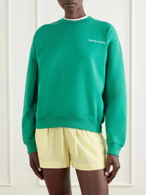 Sporty & Rich Cotton-jersey Sweatshirt