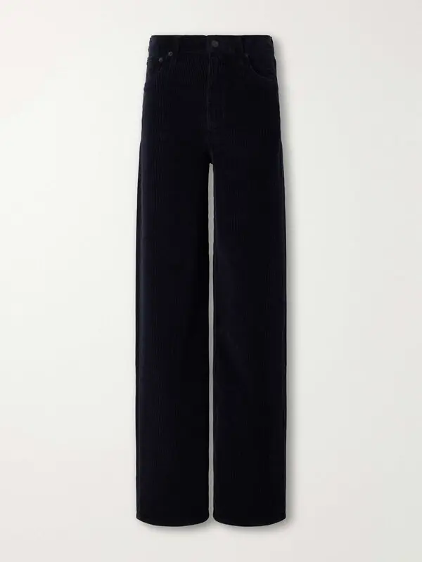 AGOLDE Ren Cotton-corduroy High-waist Wide-leg Pants