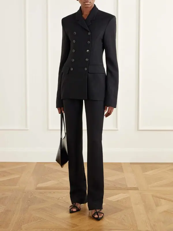 Tove Double-breasted Crepe Blazer