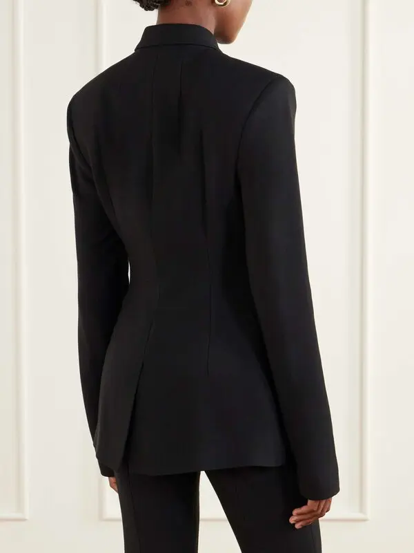 Tove Double-breasted Crepe Blazer