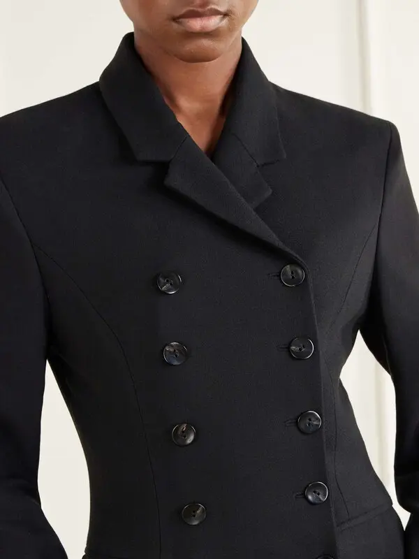 Tove Double-breasted Crepe Blazer