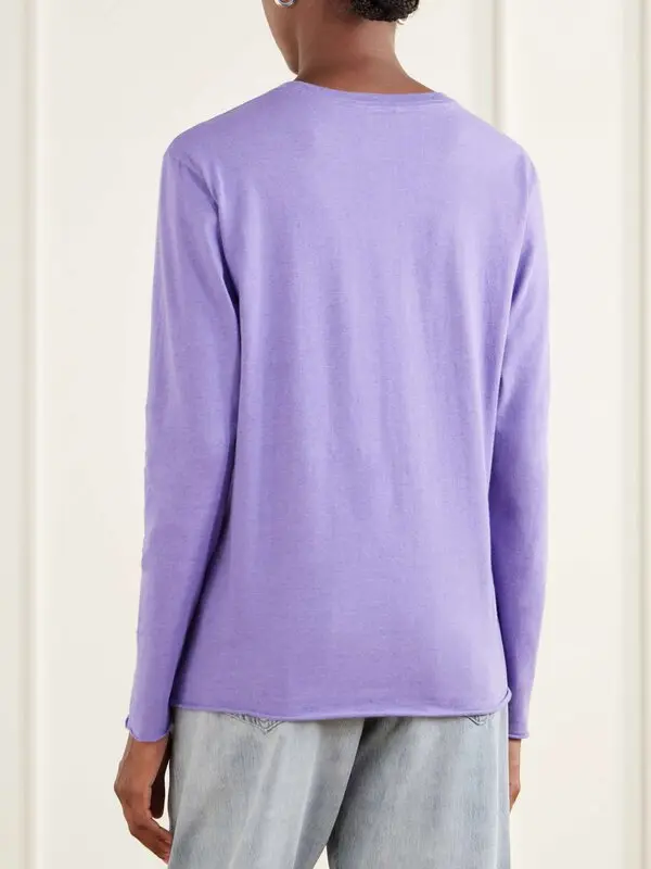 Auralee Cotton And Cashmere-blend T-shirt
