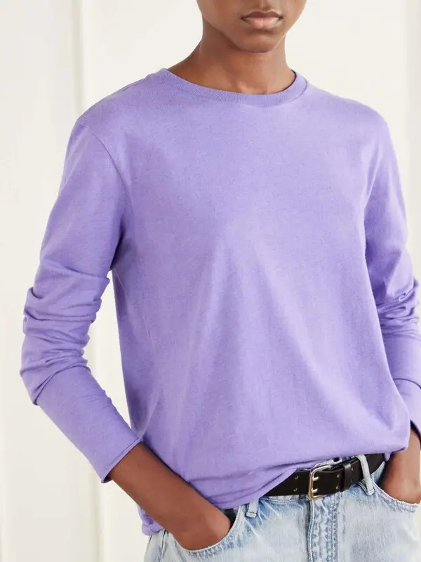 Auralee Cotton And Cashmere-blend T-shirt