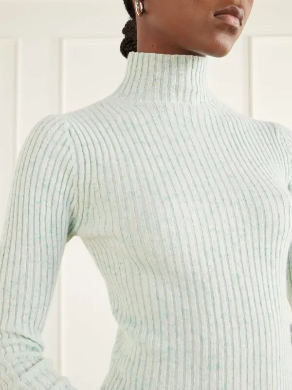 Auralee Ribbed Cashmere Turtleneck Sweater