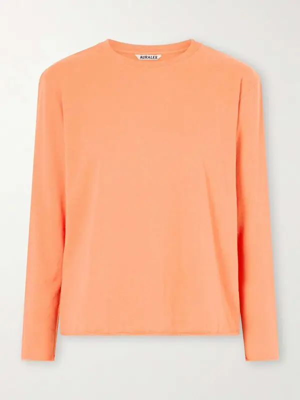 Auralee Cotton And Cashmere-blend T-shirt
