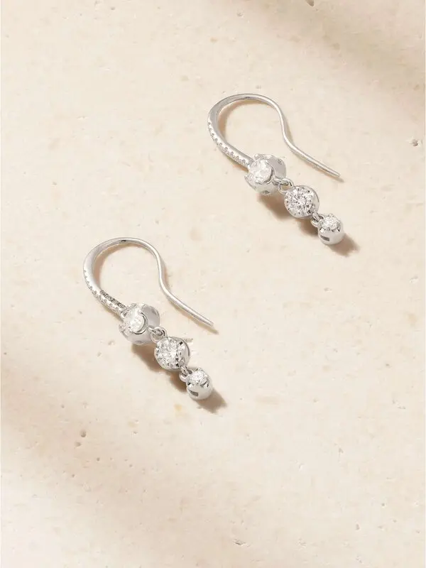 JENNIFER MEYER 18-karat White Diamond Earrings - Gold