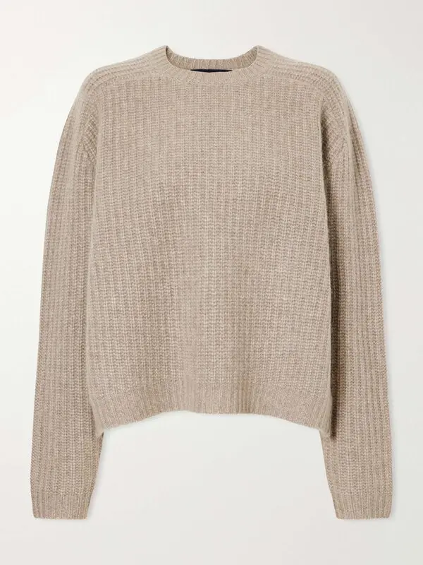 Arch4 Nisha Ribbed Cashmere Sweater - Beige