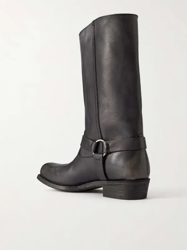 GOLDEN GOOSE Distressed Leather Knee Boots