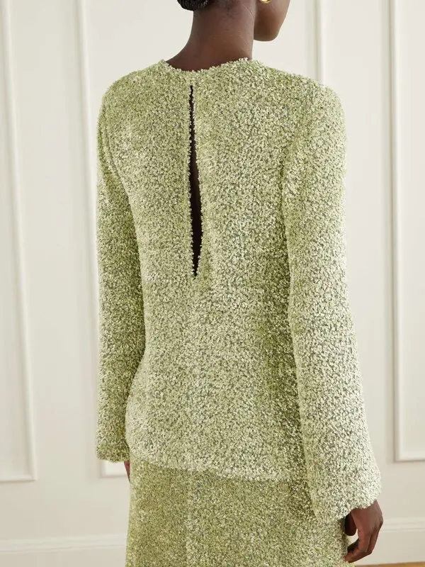 LIBEROWE Elora Cut-out Lurex Chenille Blouse