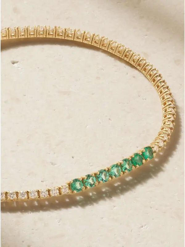 JENNIFER MEYER 18-karat Gold, Diamond And Tennis Bracelet