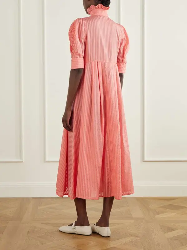 Thierry Colson Venetia Cotton-voile Midi Dress