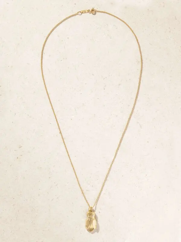 JENNIFER MEYER Owl 18-karat Diamond Necklace