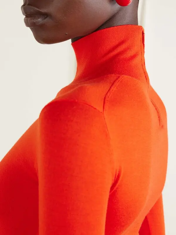 Carolina Herrera Wool And Silk-blend Turtleneck Sweater