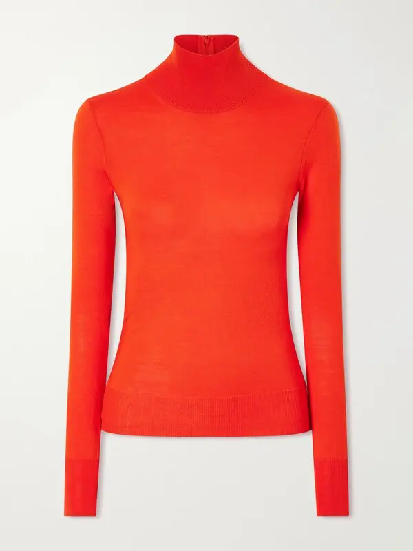 Carolina Herrera Wool And Silk-blend Turtleneck Sweater