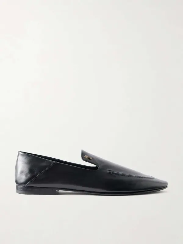 Saint Laurent Alain Cassandre-embellished Leather Loafers