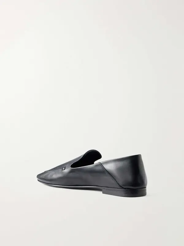 Saint Laurent Alain Cassandre-embellished Leather Loafers