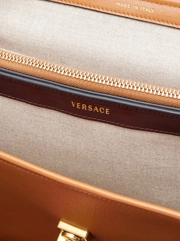 Versace Medium Calf Leather Shoulder Bag - Brown