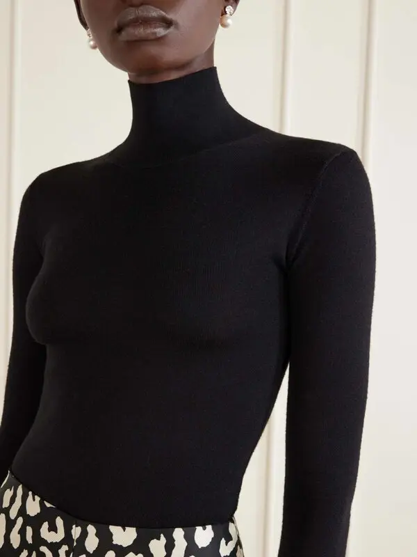 Carolina Herrera Wool And Silk-blend Turtleneck Sweater