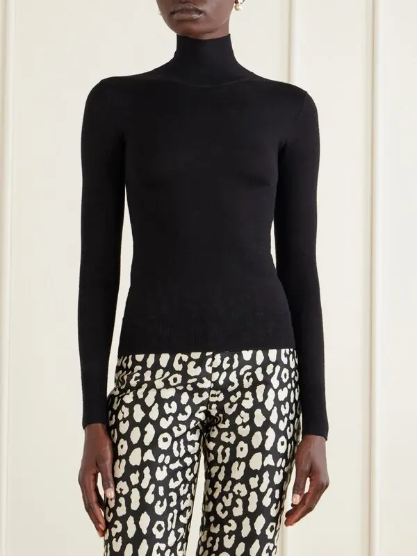 Carolina Herrera Wool And Silk-blend Turtleneck Sweater