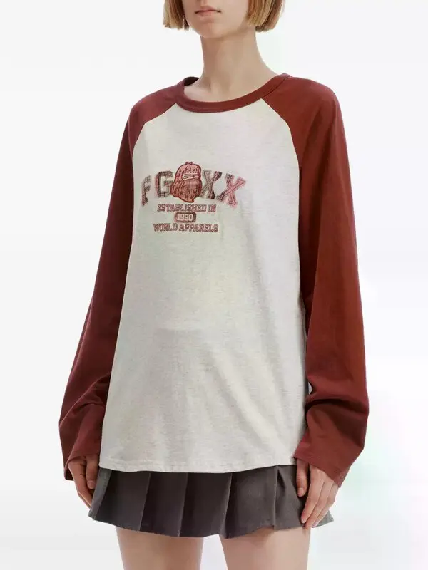 FINGERCROXX Logo-print Raglan-sleeve T-shirt